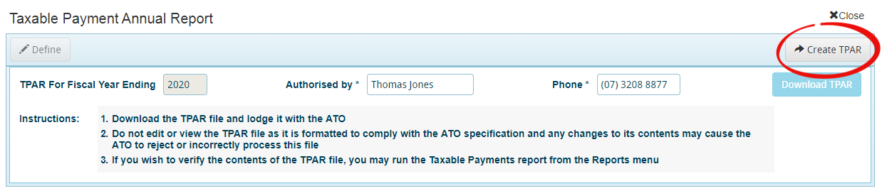 Taxable Payments Annual Report (TPAR) – Axiapac Help Center