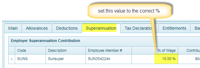 How to Update the Employer Superannuation Contribution – Axiapac Help ...